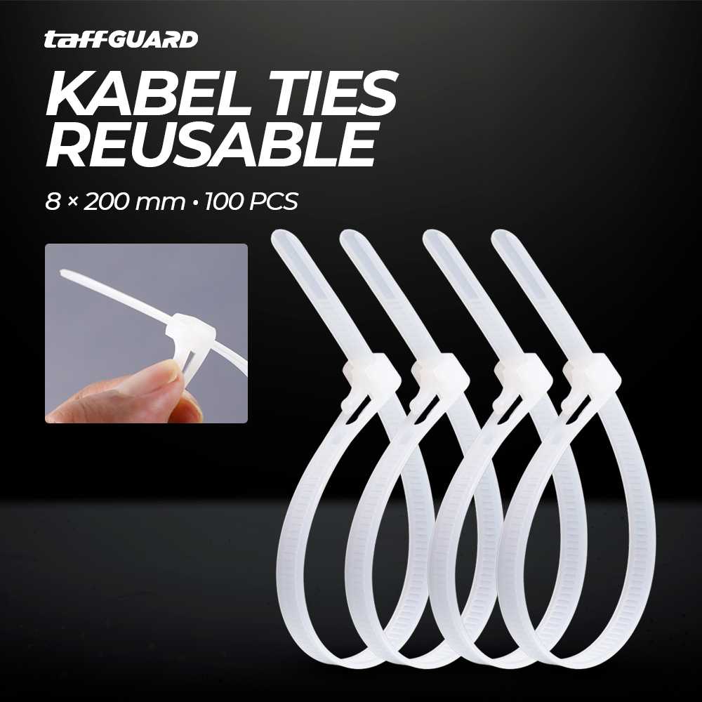 Jual TaffGUARD Kabel Ties Cable Organizer Reusable 8x200mm 100