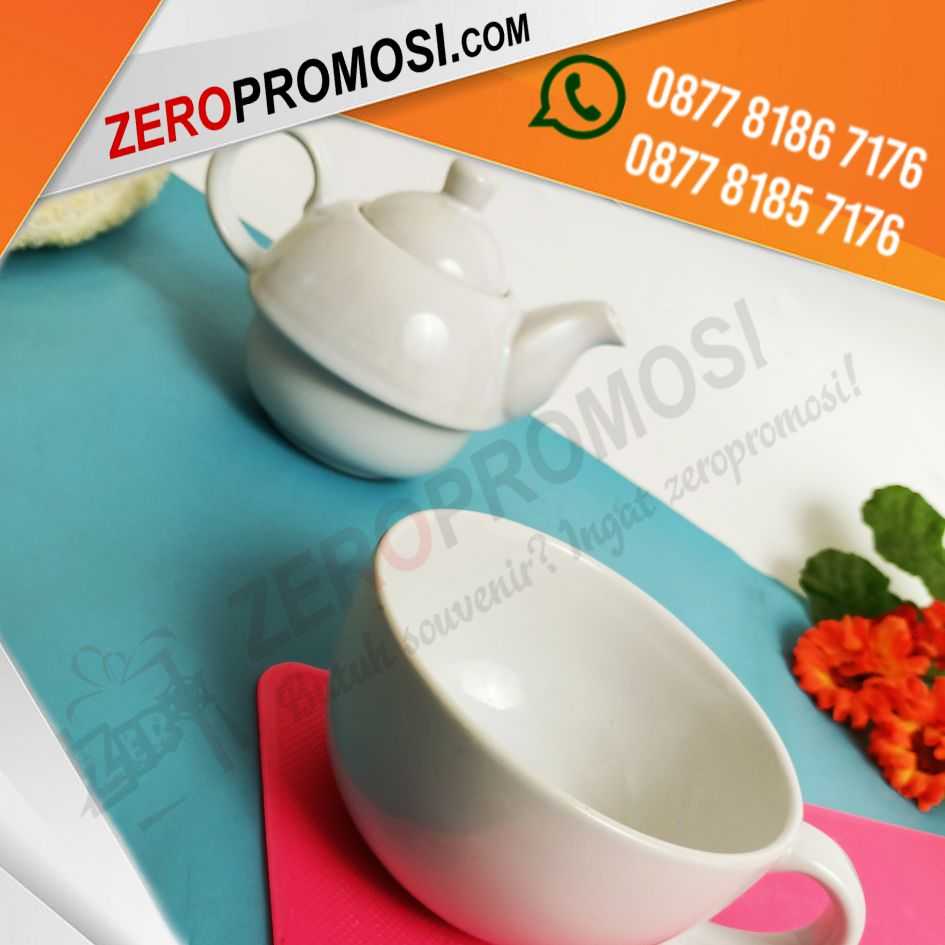 Jual Souvenir Hampers Tea Set Keramik Teko Cangkir Susun 2IN1