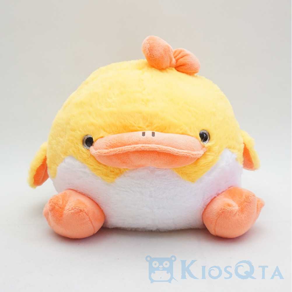 Jual boneka piyo piyo anak ayam bulu kuning orange bulat medium