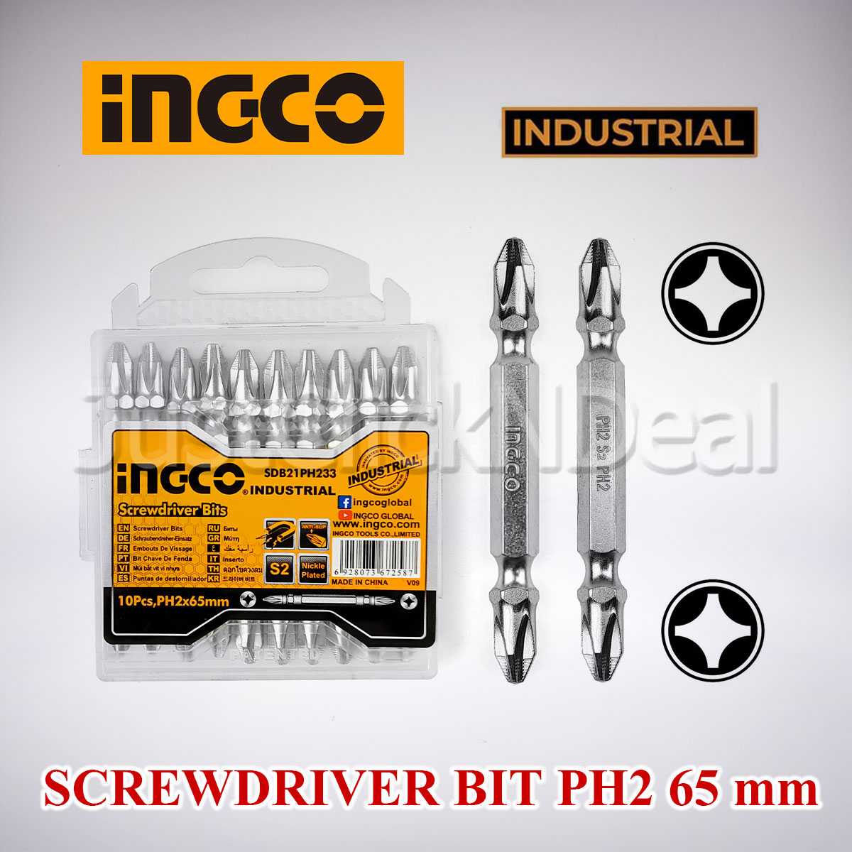 Jual Ingco Screwdriver Bit PH2 50 65 mm SL6 65 mm Mata Obeng