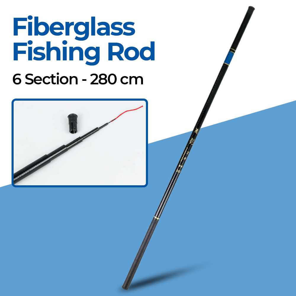 Jual TaffSPORT Tongkat Pancing Fiberglass Fishing Rod 280cm 6