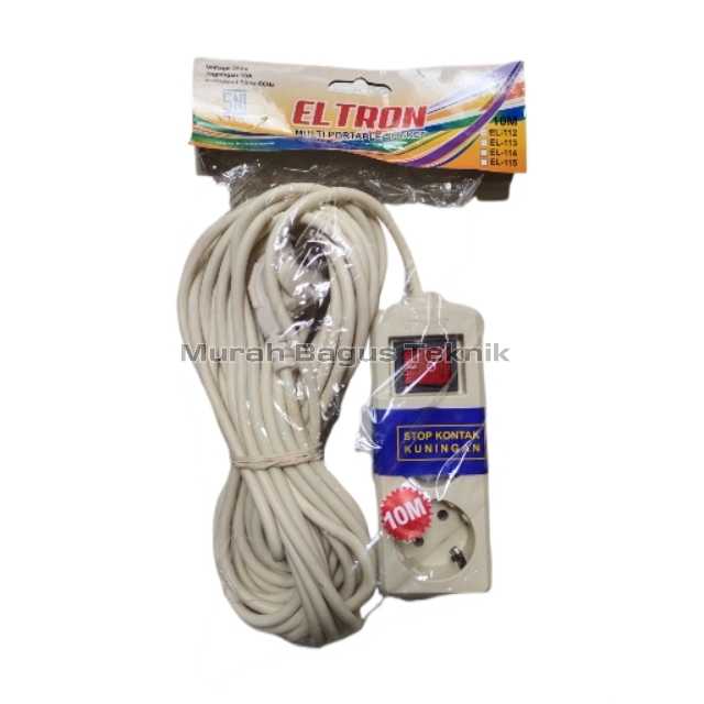 Jual STOP KONTAK +KABEL LISTRIK PANJANG 10M 2 LUBANG / COLOKAN