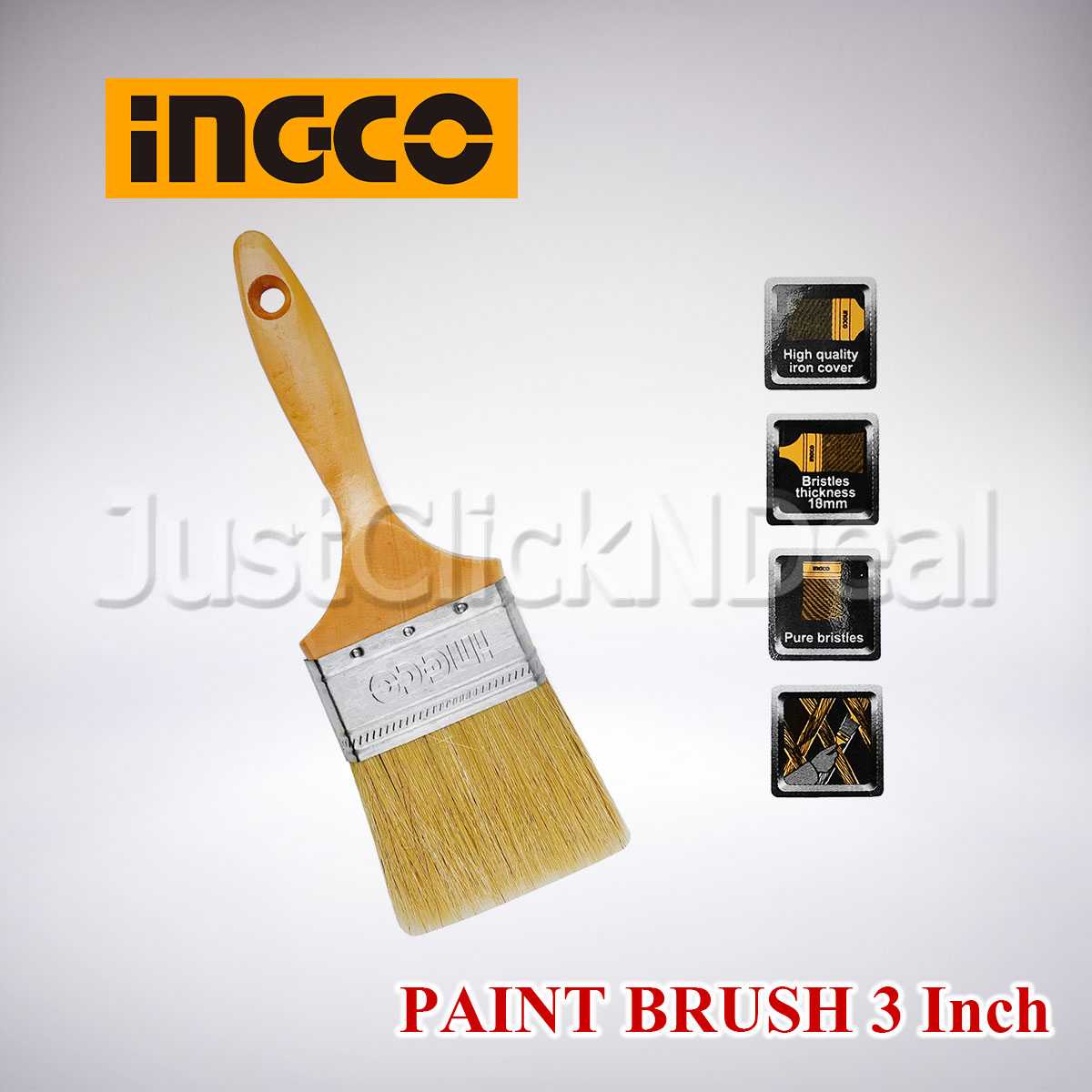 Jual Ingco Kuas Cat Tembok Kayu Besi Gagang Kayu 1 1.5 2 2.5 3 4