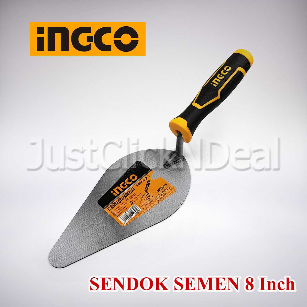 Jual Ingco Sendok Semen Tebal Lancip Gagang Karet Bricklaying