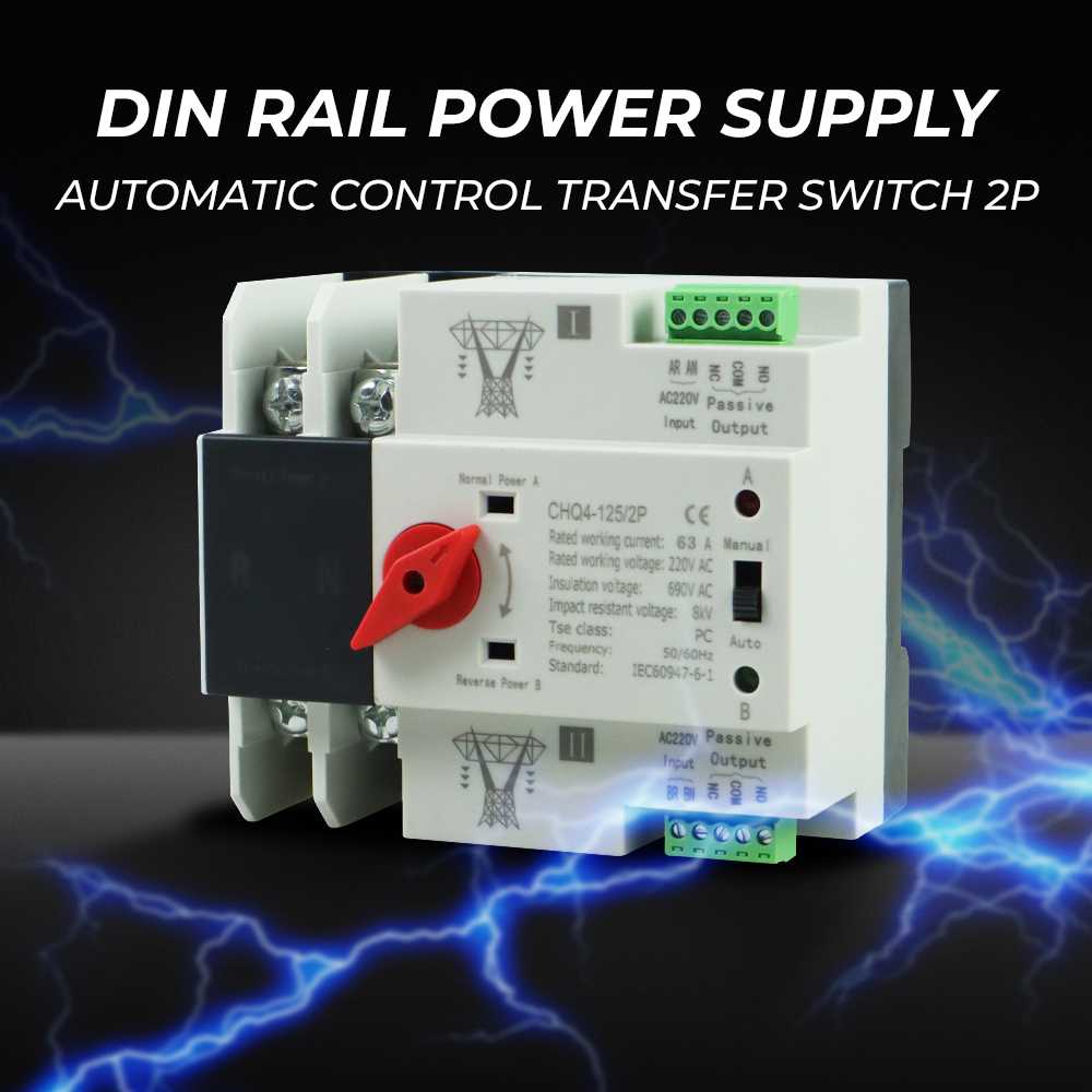 Jual Taffware DIN Rail Power Supply Automatic Control Transfer