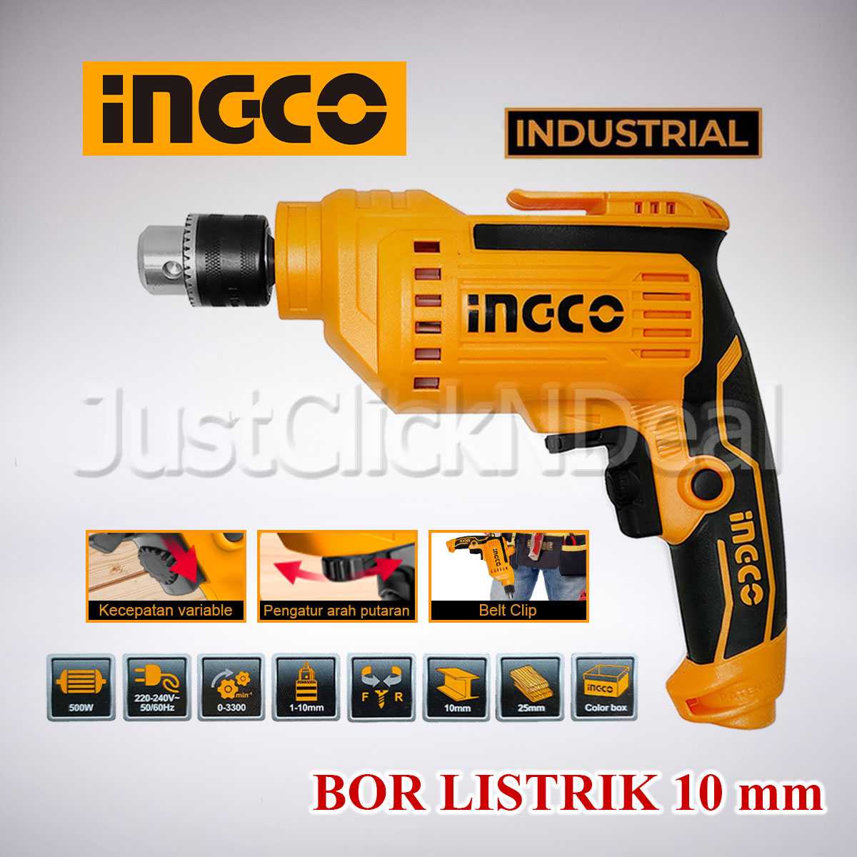 Jual Ingco Mesin Bor Kayu Listrik 10 mm 500 Watt Industrial