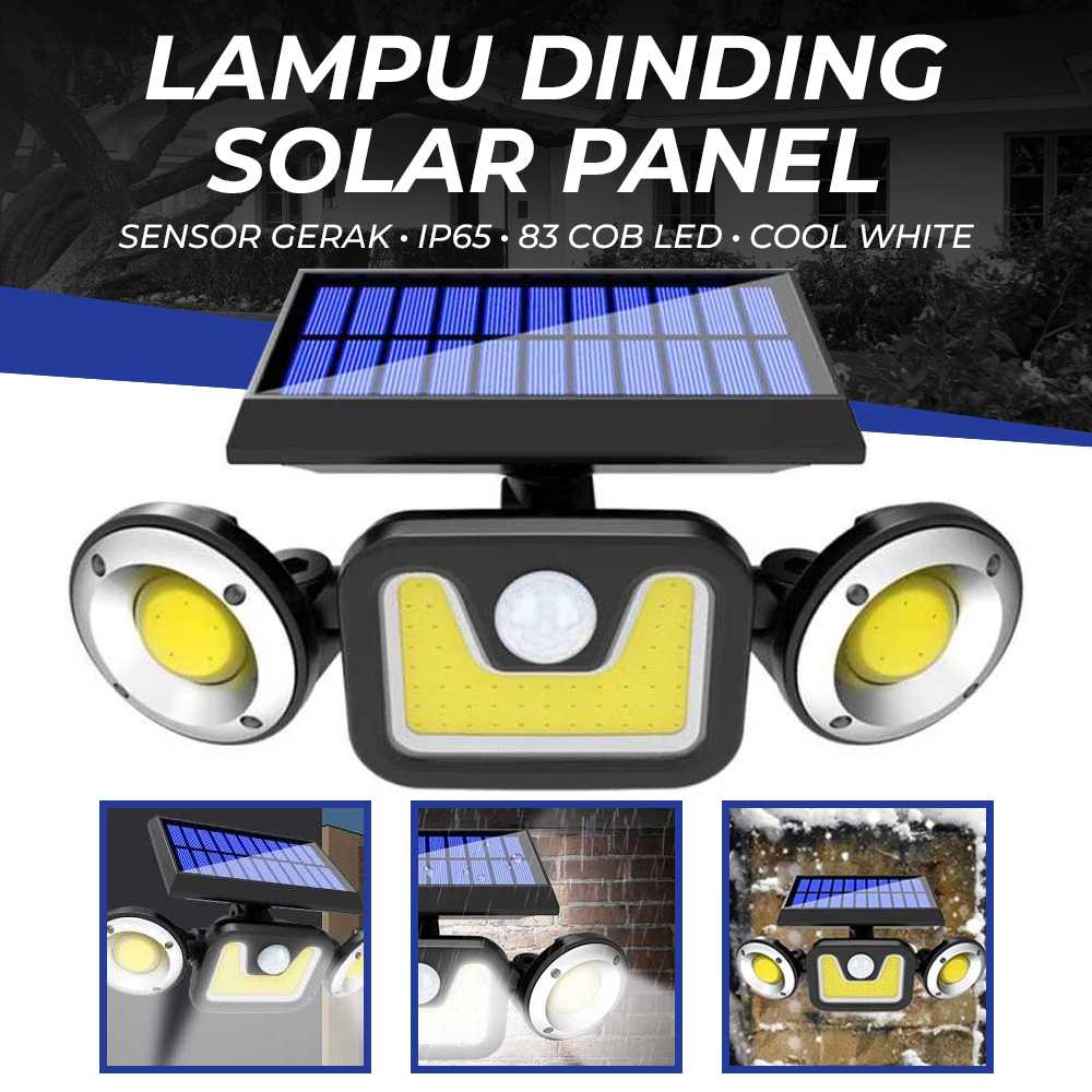 Jual Choifoo Lampu Dinding Solar Sensor Gerak IP65 83 COB LED