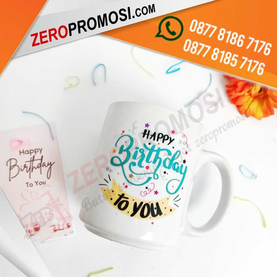 Jual Souvenir Mug Hadiah Ulang Tahun Birthday Gift Custom