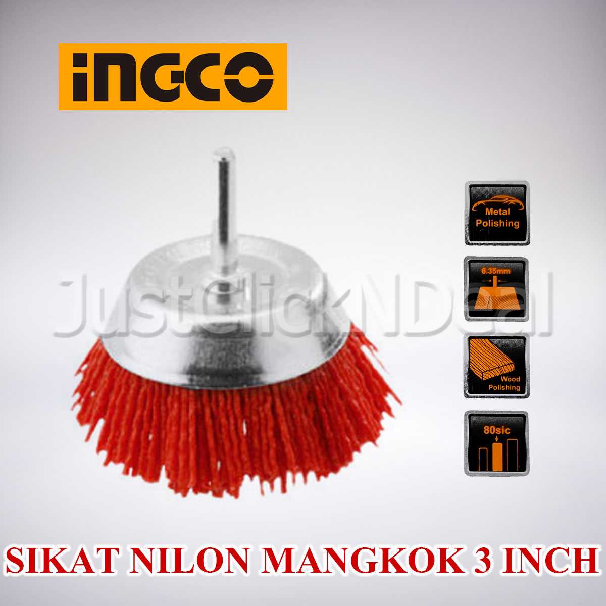Jual Ingco Mata Bor Sikat Nilon Mangkok 2 3 Inch Nylon Cup Brush