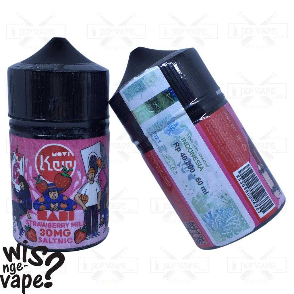 Jual MOVI Kuy Sabi Strawberry Milk 60ml - Liquid Vape Salt Nic