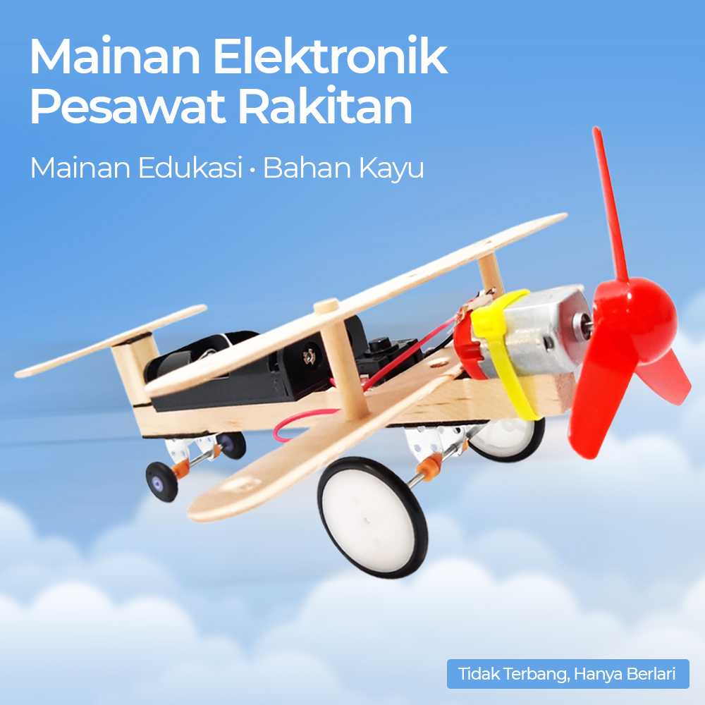 Jual Mainan Elektronik Pesawat Rakitan Mesin Dinamo - HF2205