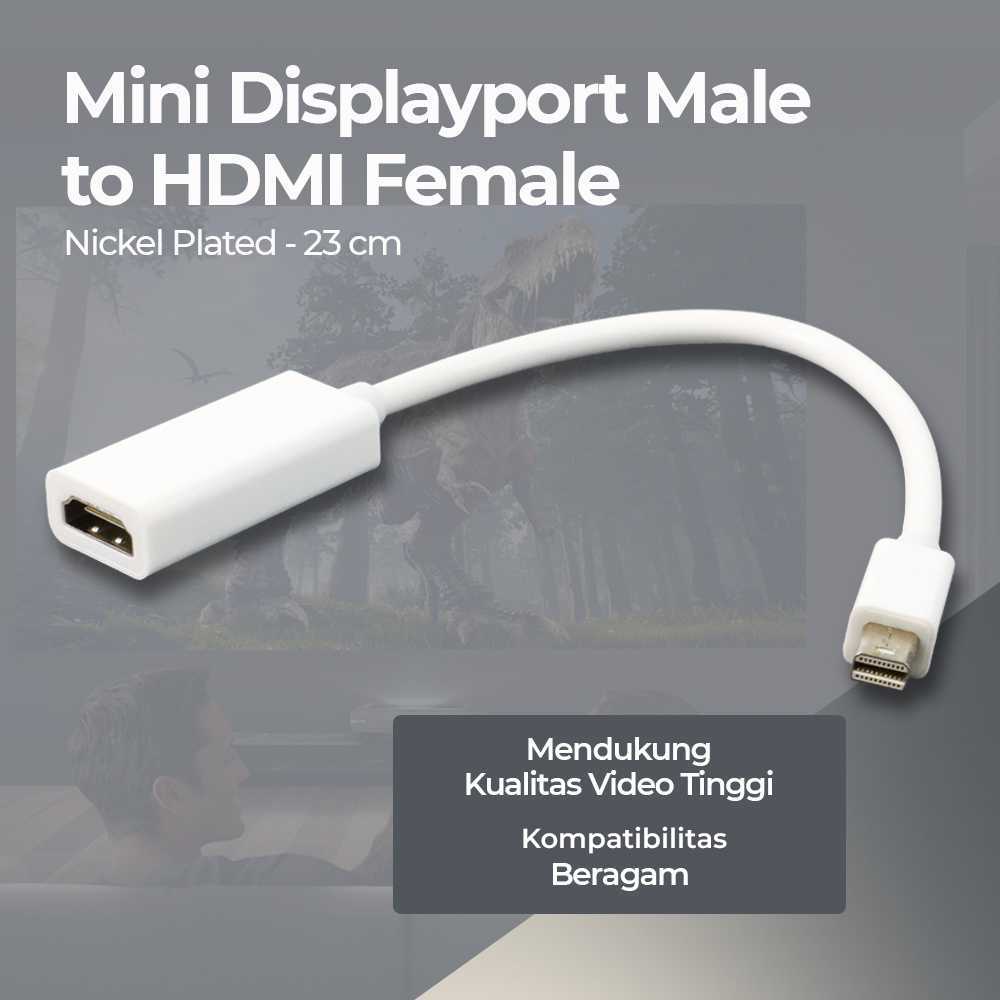 Jual Mini Displayport Male to HDMI Female Nickel plated - Mini DP