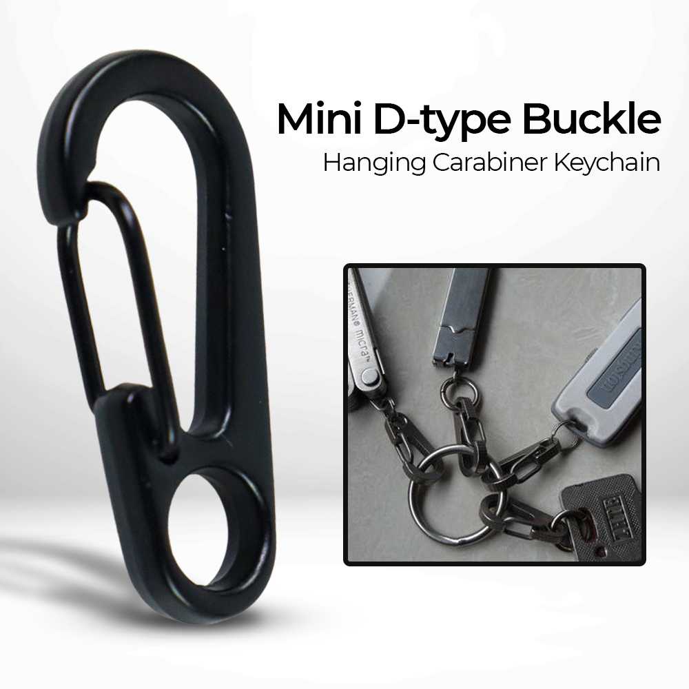 Jual Agares Carabiner Mini D-type Buckle Hanging Keychain EDC