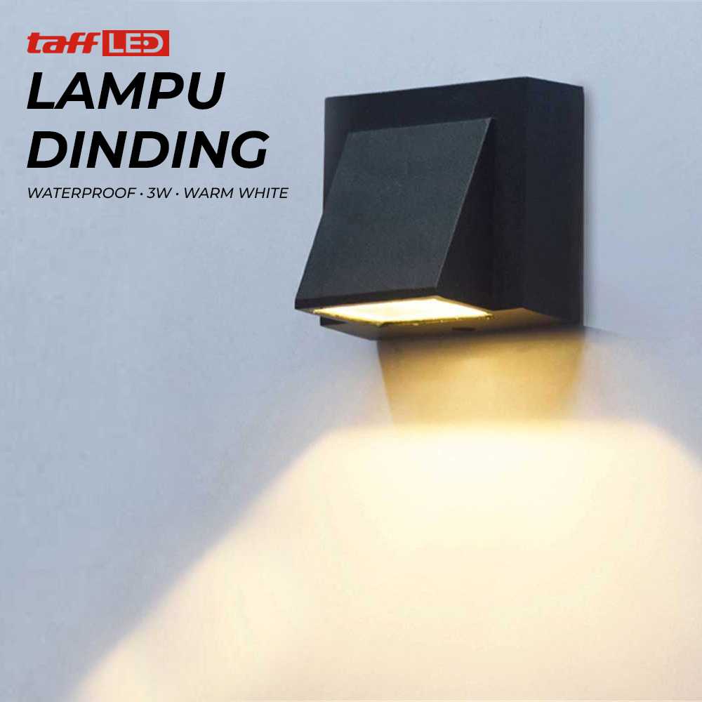 Jual TaffLED Lampu Dinding Outdoor Aluminium Waterproof LED 3W