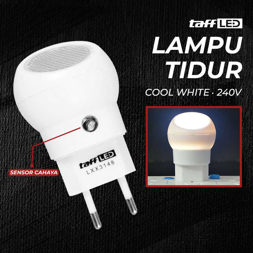 Jual TaffLED Lampu Tidur LED EU Plug Sensor Cool White 240V 0.5W