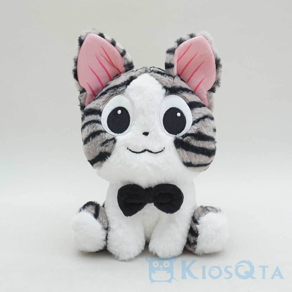Jual boneka kucing furyu cat mata belo duduk abu abu garis hitam