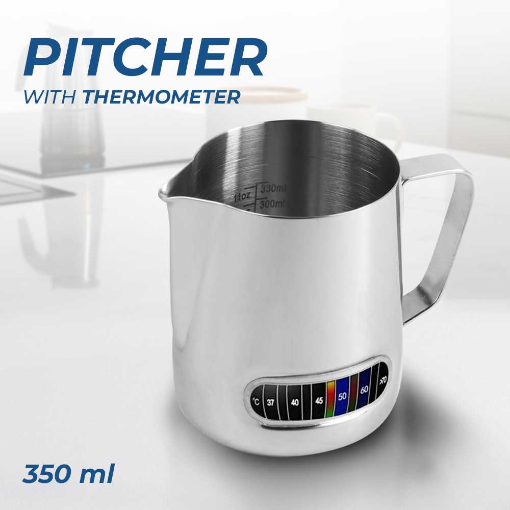 Jual One Two Cups Gelas Milk Jug Latte Art Espresso Thermometer