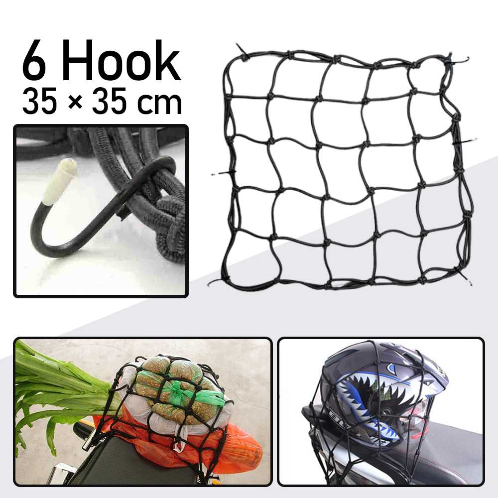 Jual POSH Jaring Helm Motor 6 Hook 35x35cm | Jakmall.com