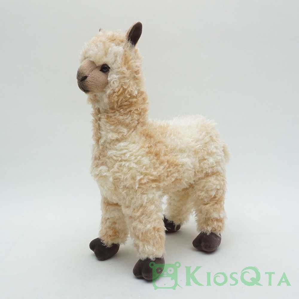 Jual boneka ilama llama unta bulu ikal krem putih large AP 34