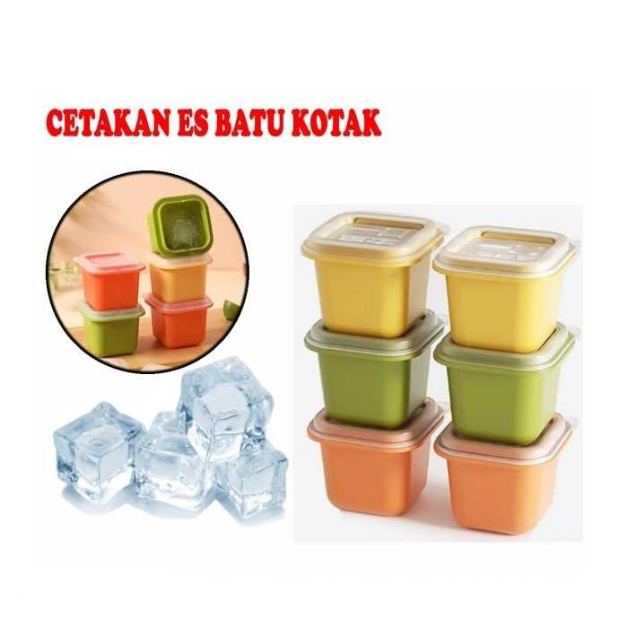 Jual Cetakan Es Batu Kotak Mini Tutup Silicone Silikon Jely
