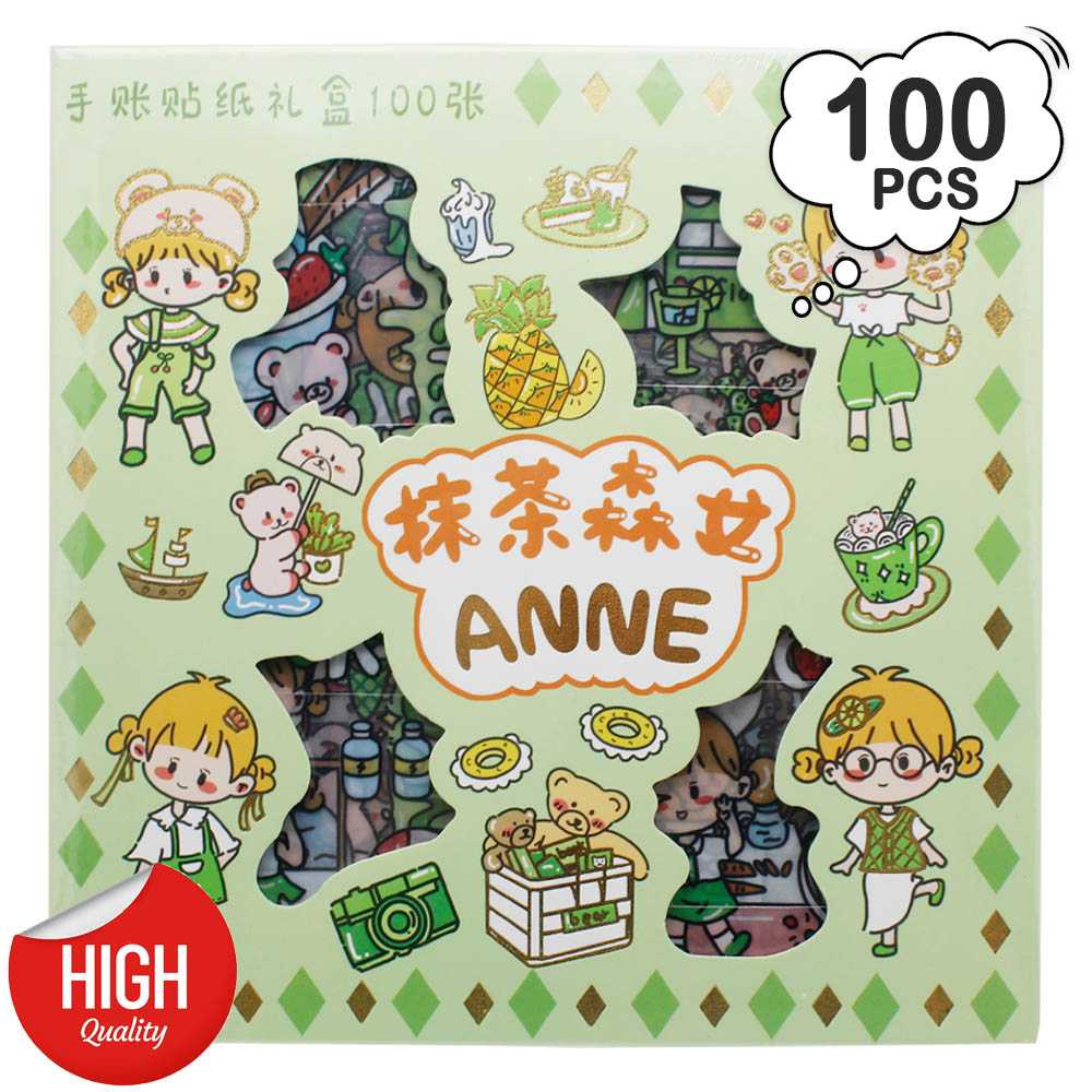 Jual Stiker Box KARAKTER 100 PCS STIKER VIRAL 1 BOX SET CUTE