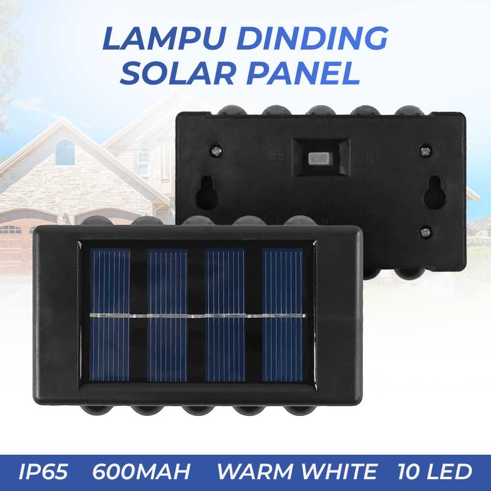 Jual TaffLED Lampu Dinding Solar Outdoor Modern IP65 600mAh Warm
