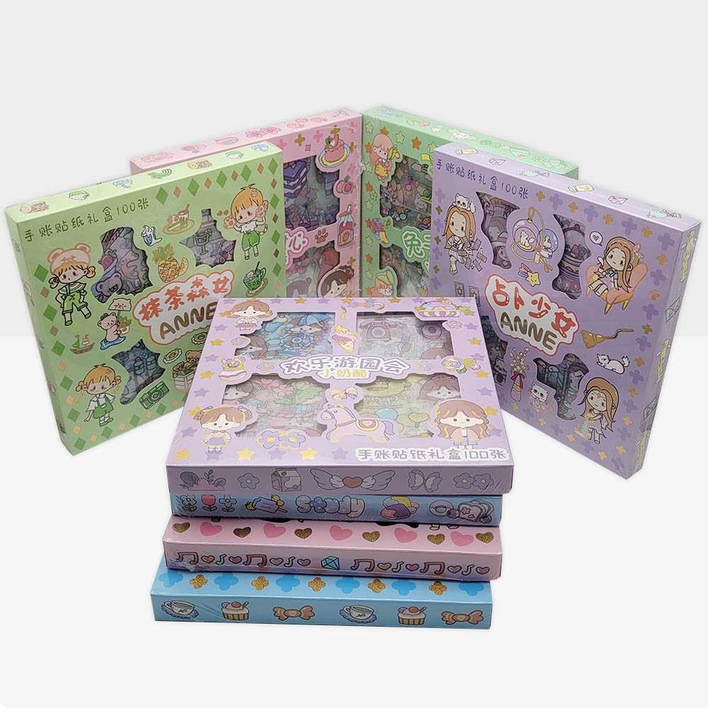 Jual Stiker Box KARAKTER 100 PCS STIKER VIRAL 1 BOX SET CUTE