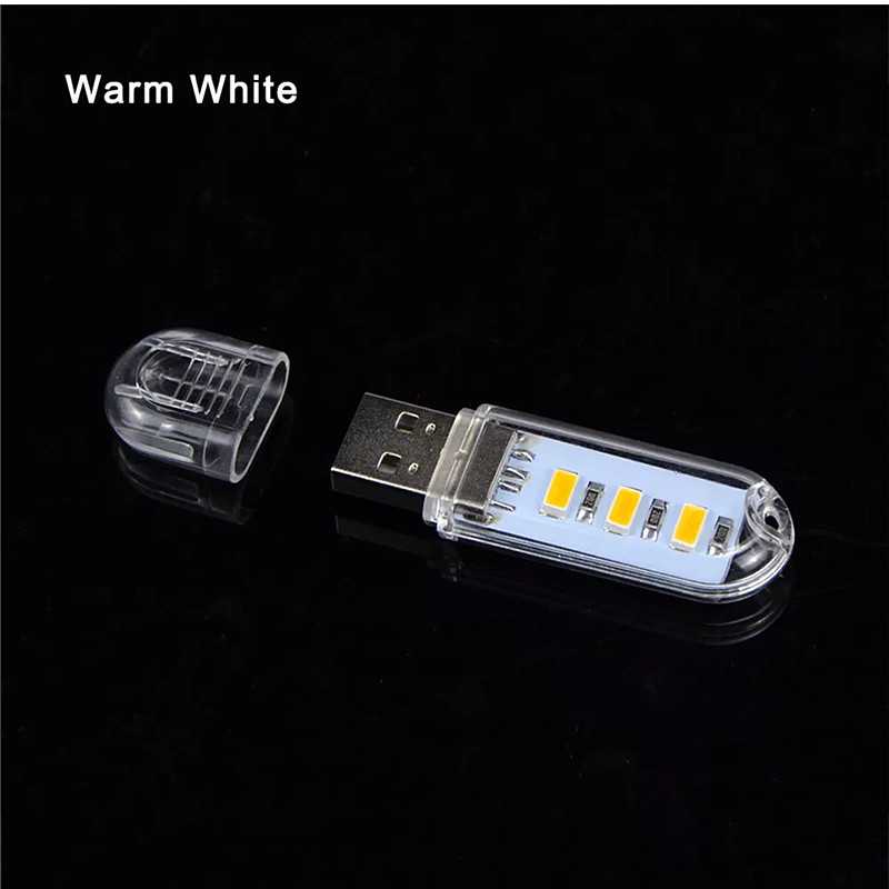 Jual ASMTLED Lampu Baca Mini 3 LED USB Portable SMD5730 0.6W 5V