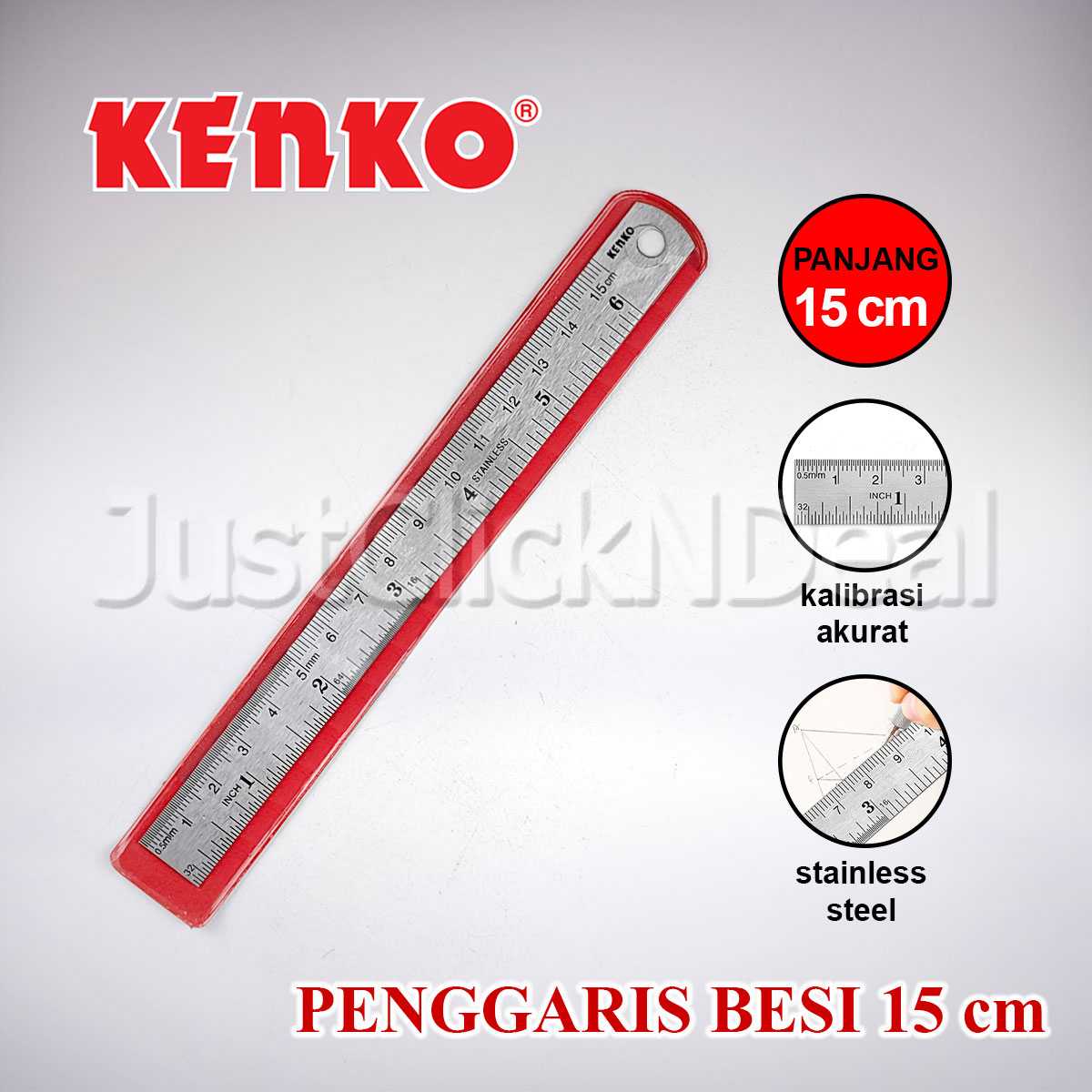 Jual KENKO Penggaris Besi Mistar Stainless Steel Ruler | Jakmall.com