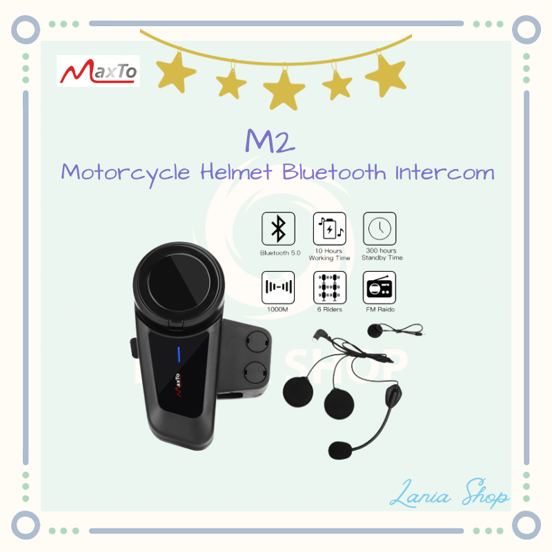 Jual MAXTO M2 - Motorcycle Helmet Bluetooth Intercom Untuk