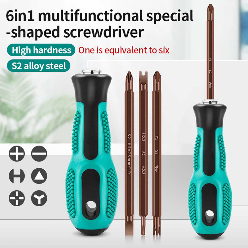Jual LUXIANZI Set Obeng 6in1 Magnetic Bits Screwdriver High