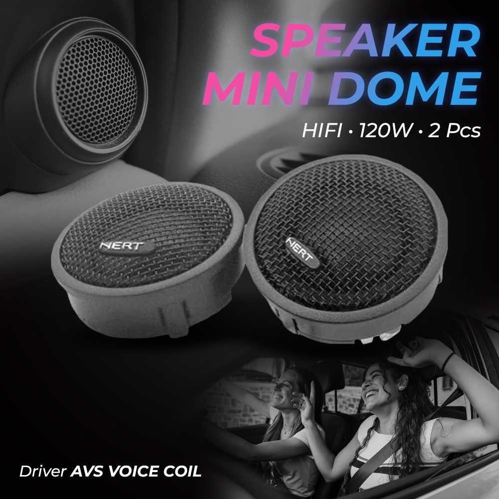 Jual NERTZ Speaker Mini Dome Tweeter Loudspeaker Mobil HiFi 120W
