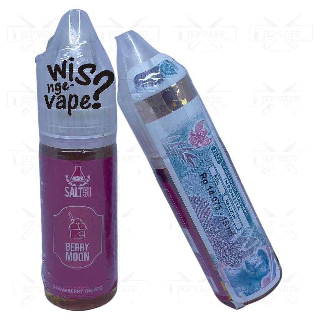Jual Berry Moon 15ml - Strawberry Gelato Salt Nic Liquid Vape By