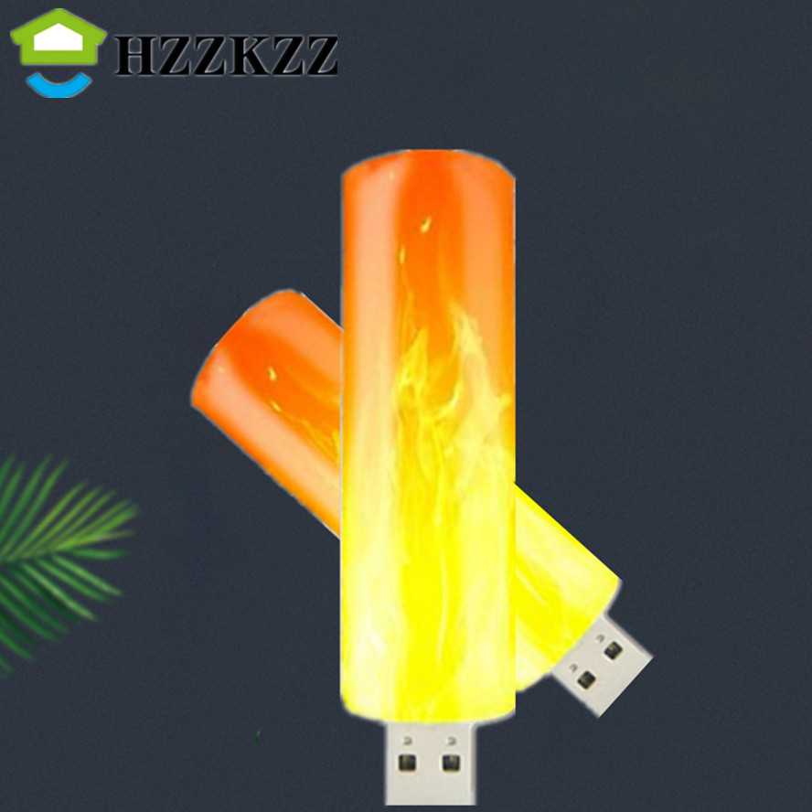 Jual HZZKZZ Lampu LED USB Flame Effect Portable 5V - HZ20