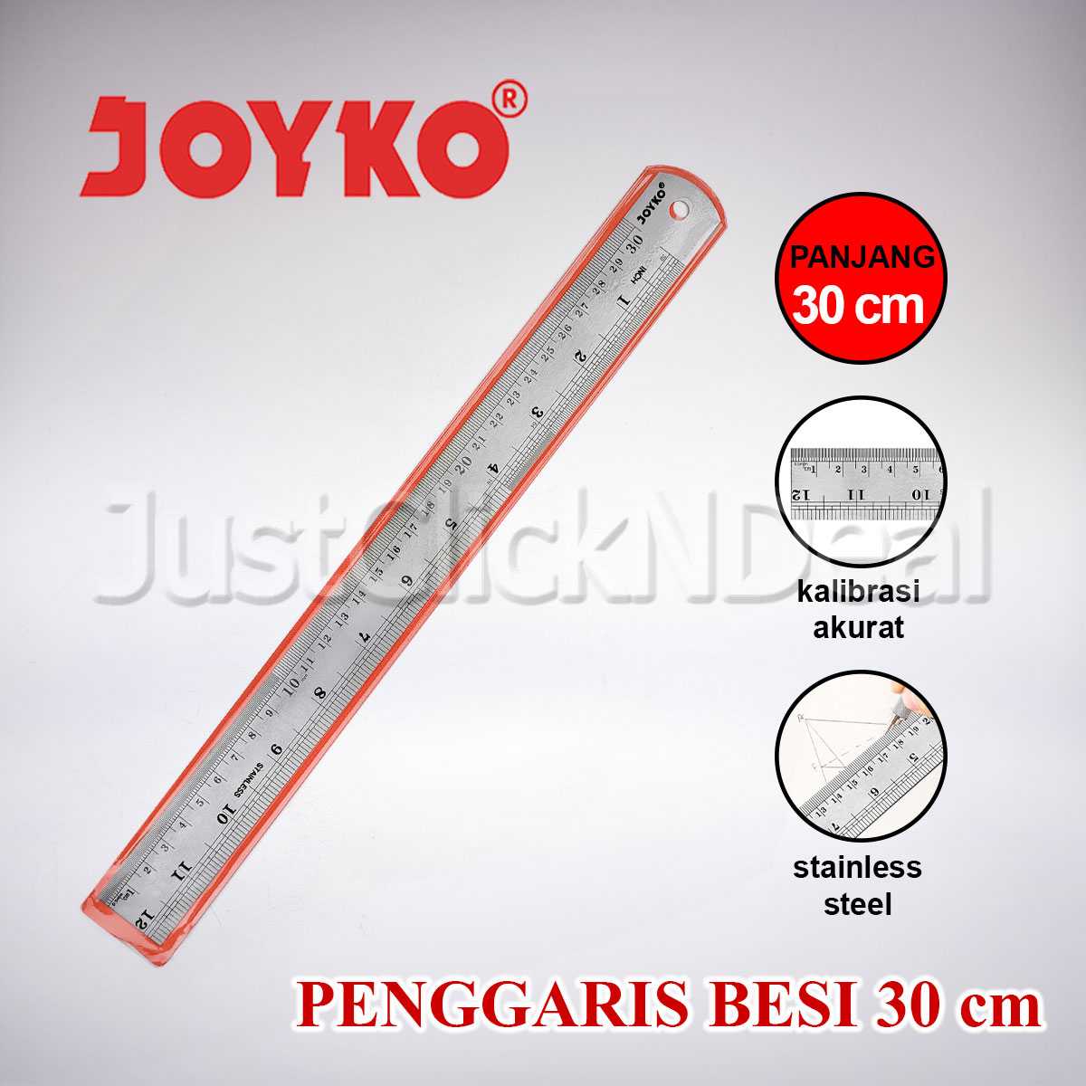 Jual JOYKO Penggaris Besi Mistar Stainless Steel Ruler | Jakmall.com