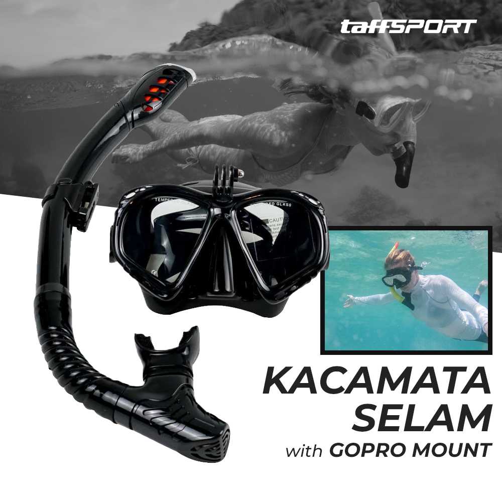 Jual TaffSPORT Kacamata Selam Scuba Diving Snorkeling with GoPro