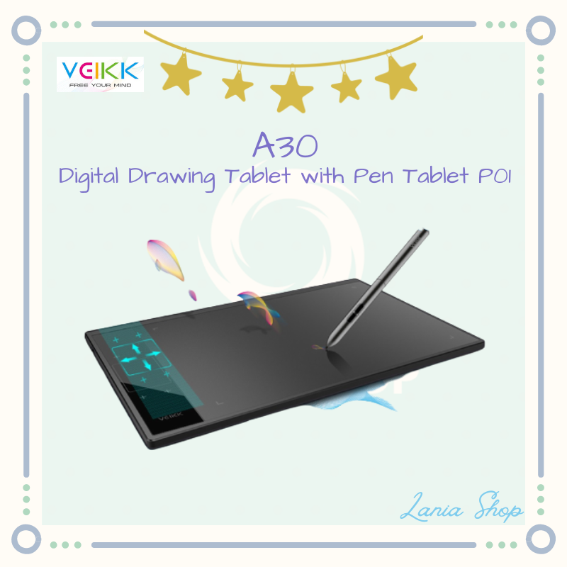 Jual VEIKK A30 - Digital Graphics Drawing Tablet with Pen Tablet