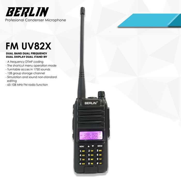 Jual Berlin FM-UV82X Handie Talkie HT Dual Band Frequency