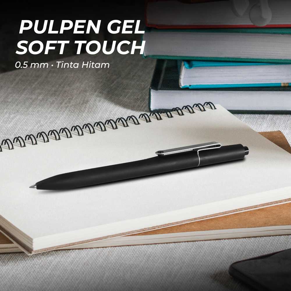 Jual Kaco MIDOT Pena Pulpen Gel 0.5mm Soft Touch Metal Clip