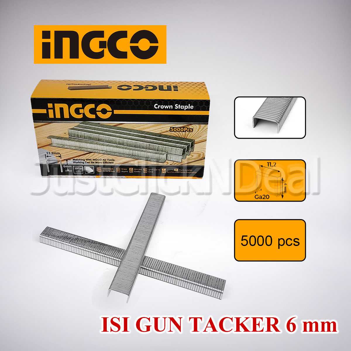 Jual Ingco Isi Gun Tacker 6 8 10 13 x 11.2 mm Crown Staples