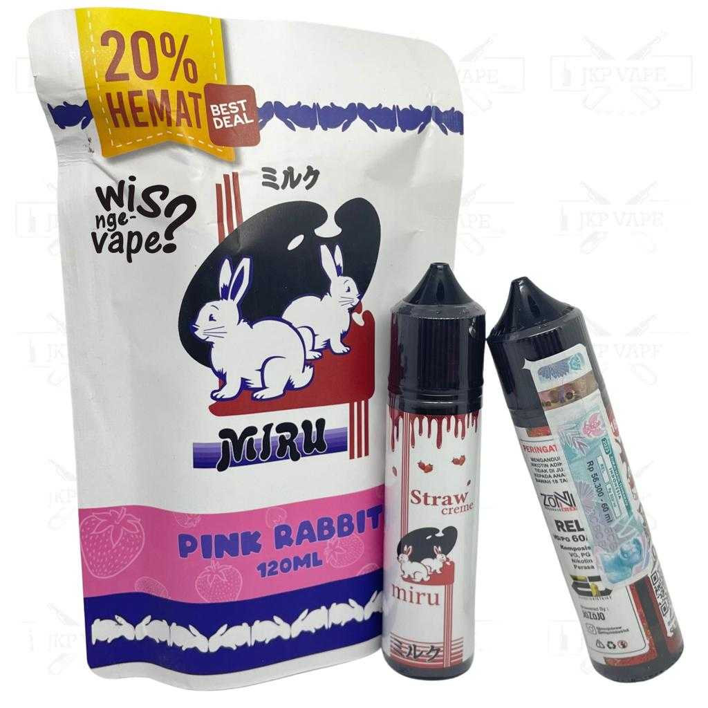 Jual Miru Pink Rabbit 60ml - By Jozojo Brew Liquid Vape Freebase