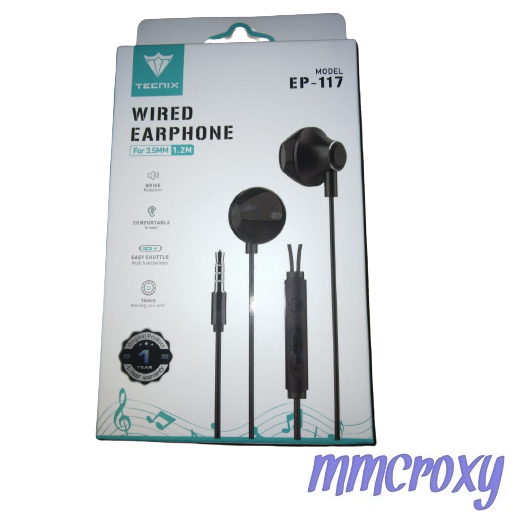 Jual Tecnix EP-117 Earphone Wired 3.5mm Multiple Noise Reduction
