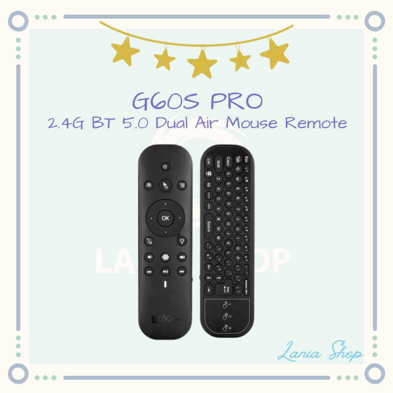 Jual G60S PRO - 2.4G BT 5.0 Dual Design - Air Mouse Remote Voice