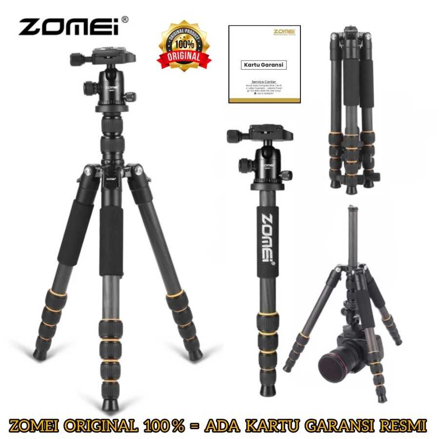 Jual Zomei Q666C Carbon Profesional Ball Head Tripod Monopod for