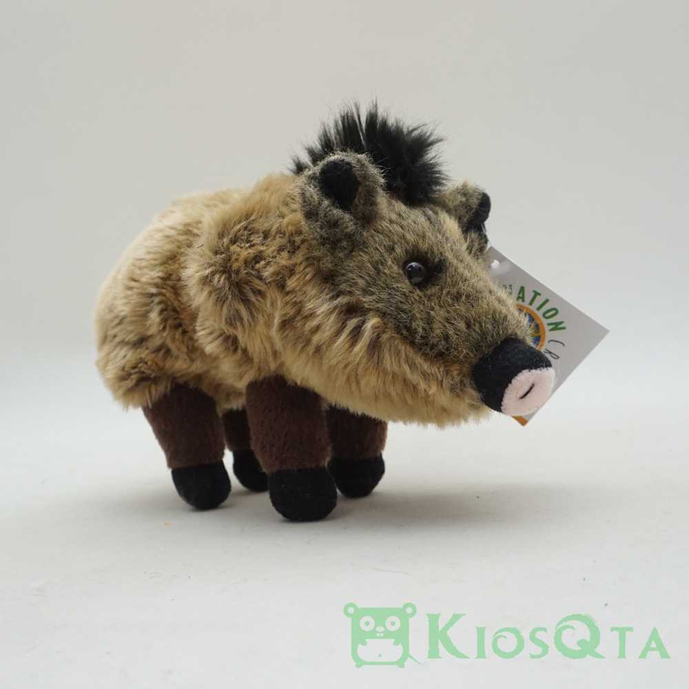 Jual boneka babi hutan celeng wild boar abu abu hitam small AP 98