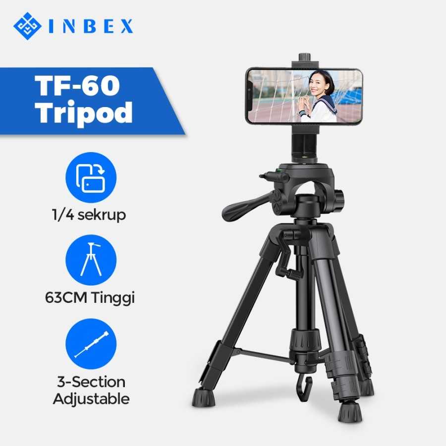 Jual INBEX T60 Camera Tripod for Smartphone / DSLR Include
