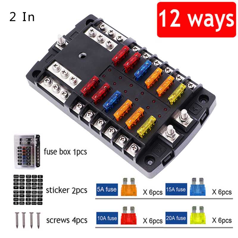 Jual ACCESTING Kotak Sekring Car Fuse Box 12 Way Positive and