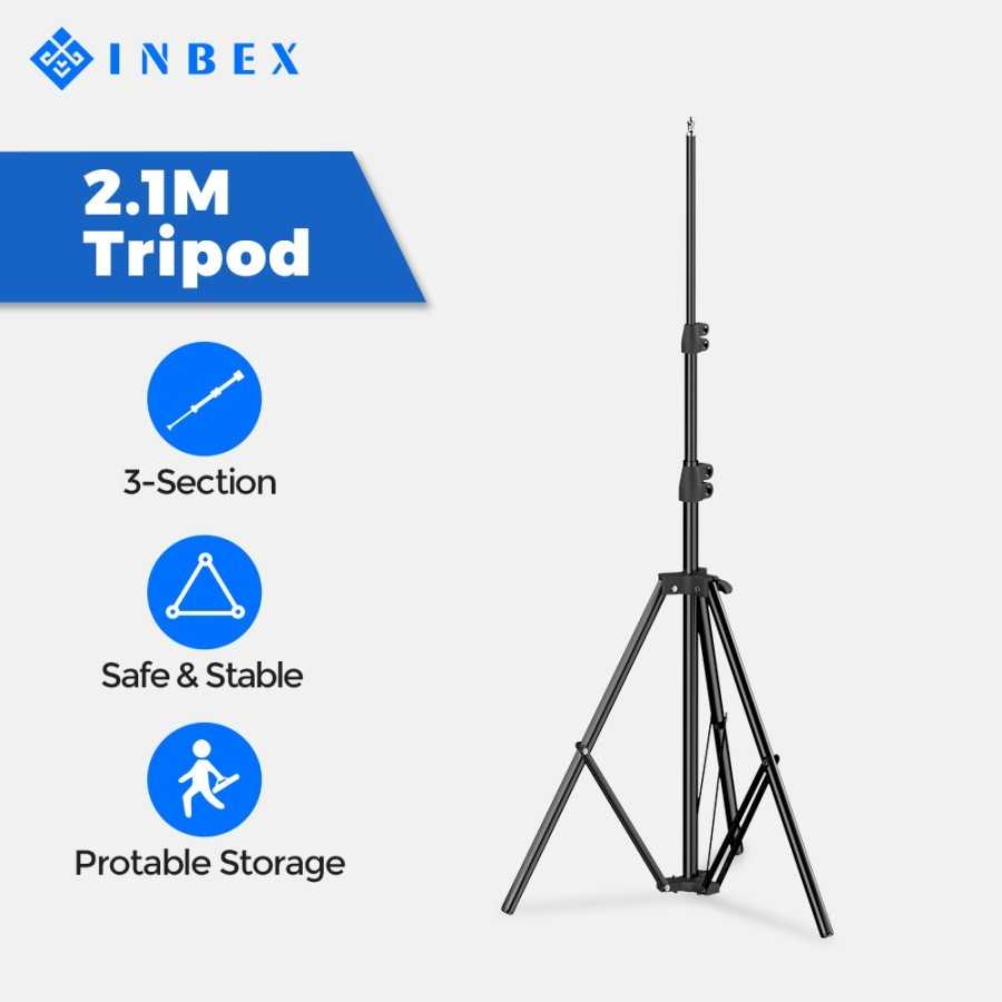 Jual INBEX 210cm 2.1m Collapsible Light Stand for LED / Studio