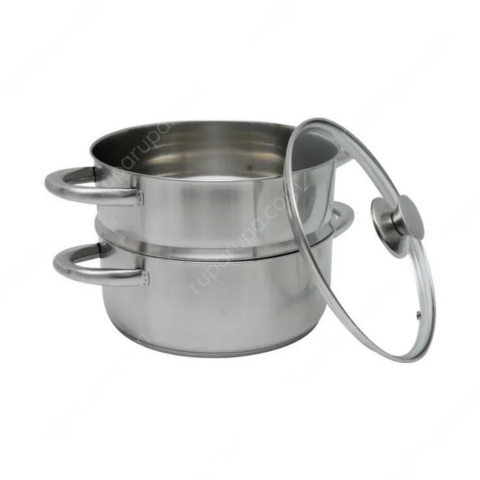 Jual Panci dan pengukus dg tutup transparan stainless dia 24cm