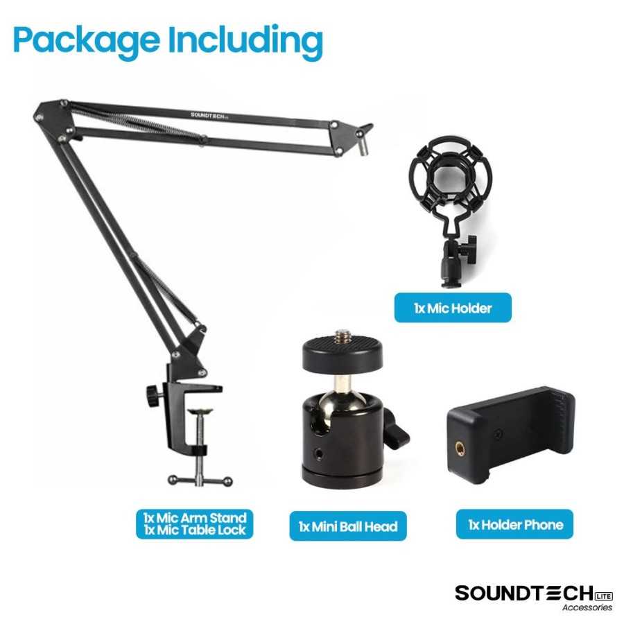 Jual SOUNDTECH Lite Microphone Arm Stand / Bracket Scissor